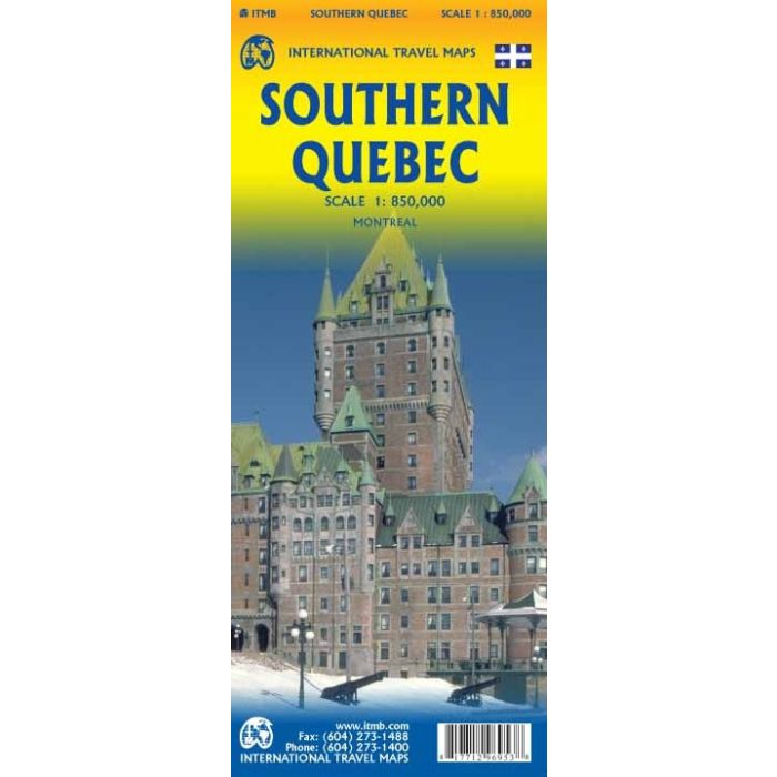 Southern Quebec, Canada | ITMB Travel Reference Map 1:850,000 | Stanfords