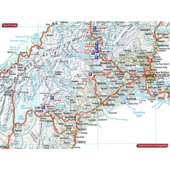 New Zealand Kiwimaps Pathfinder Road Map | Stanfords