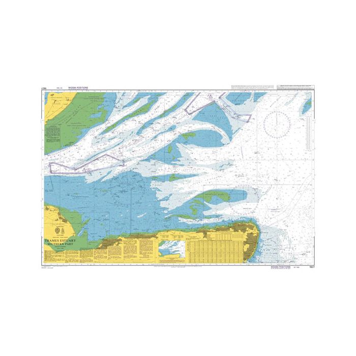 Admiralty Chart 1607 - Thames Estuary - Southern Part | Stanfords
