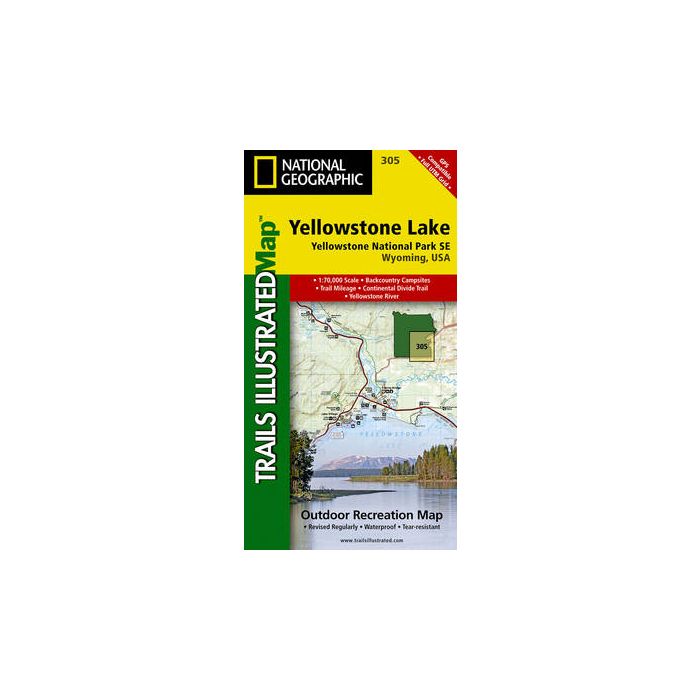 Yellowstone Lake - Yellowstone National Park WY NGS Trails Illustrated ...