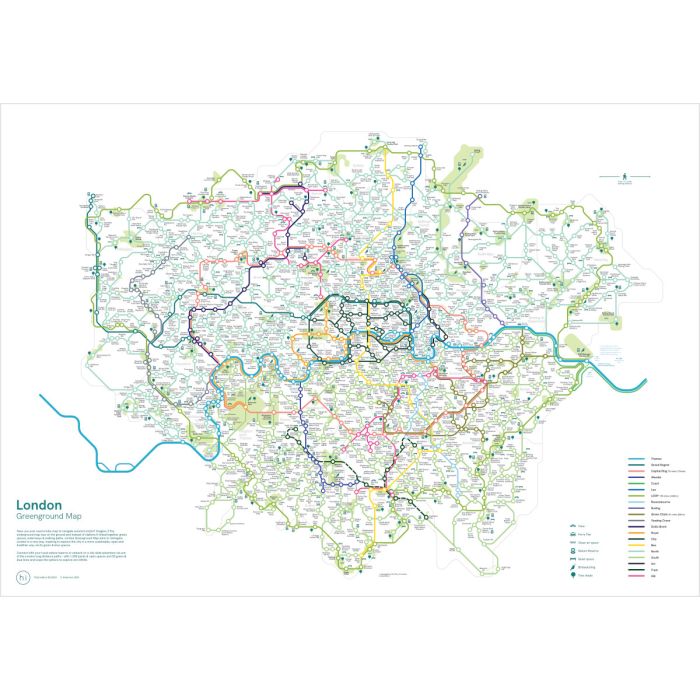 London Greenground Map A1 (3rd Edition) | Stanfords