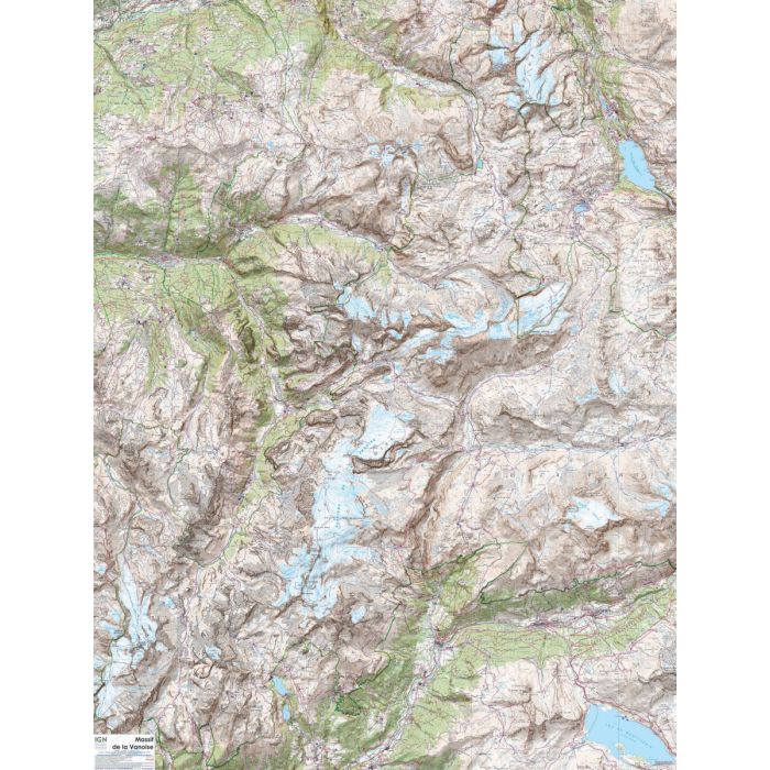 Massif de la Vanoise IGN Wall Map | Stanfords