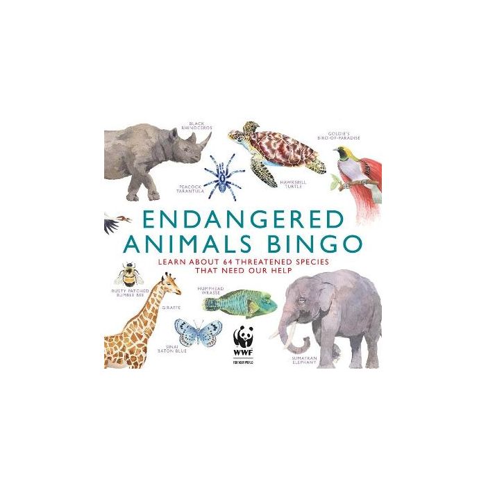 Endangered Animals Bingo: Learn About 64 Threatened Species That Need ...
