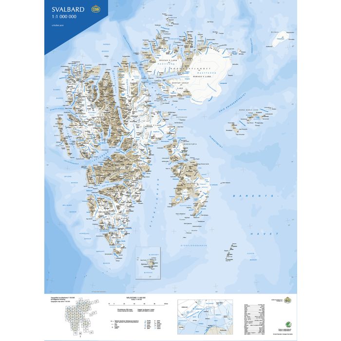 Svalbard 1:1,000,000 Map | Stanfords