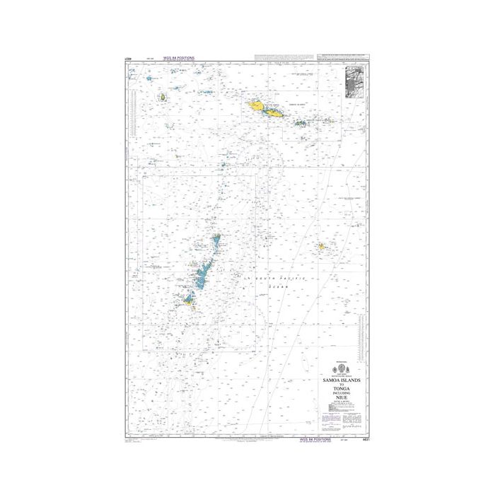 Admiralty Chart 4631 - Samoa Islands to Tonga including Niue | Stanfords