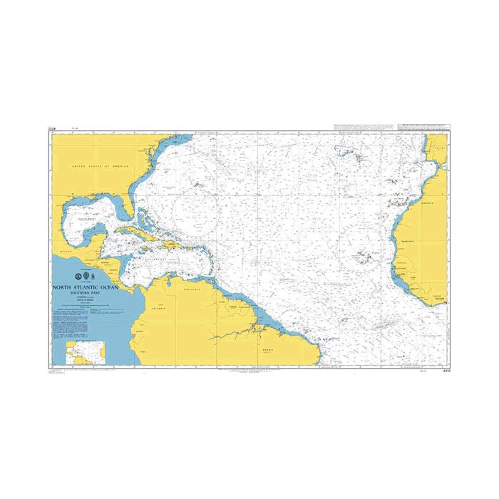 Admiralty Chart 4012 - North Atlantic Ocean Southern Part | Stanfords