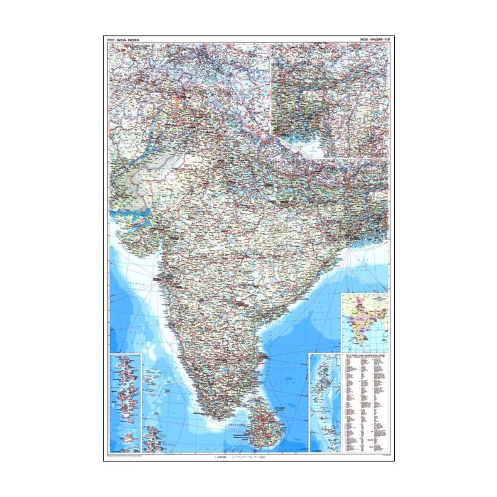 India Road Edition Wall Map | Stanfords