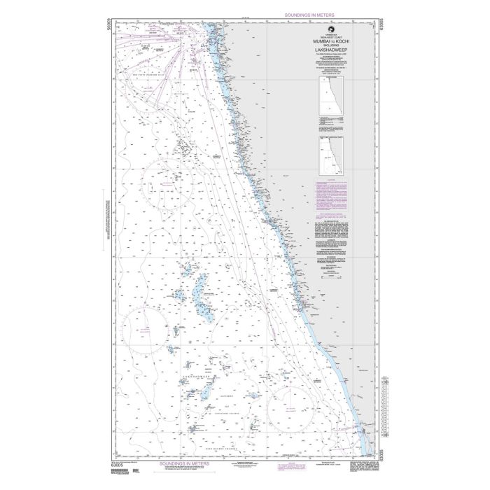 NGA Chart 63005 - Bombay to Cochin including the Lakshadweep | Stanfords