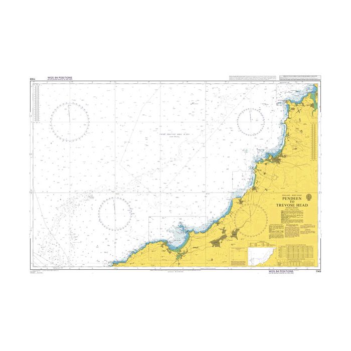 Admiralty Chart 1149 - Pendeen to Trevose Head | Stanfords
