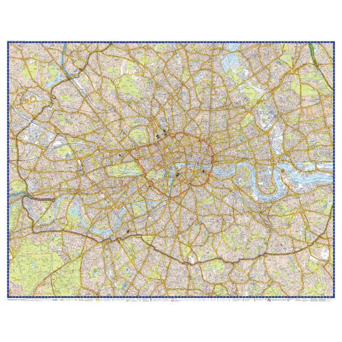 London Premier A-Z Wall Map | Stanfords