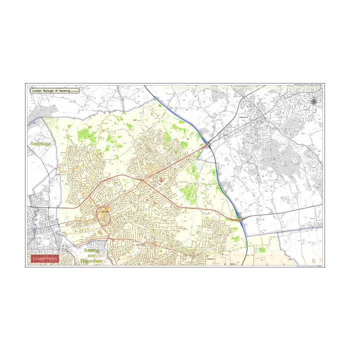 London: Havering (Northern Sheet) Borough Map - Stanfords Print on ...