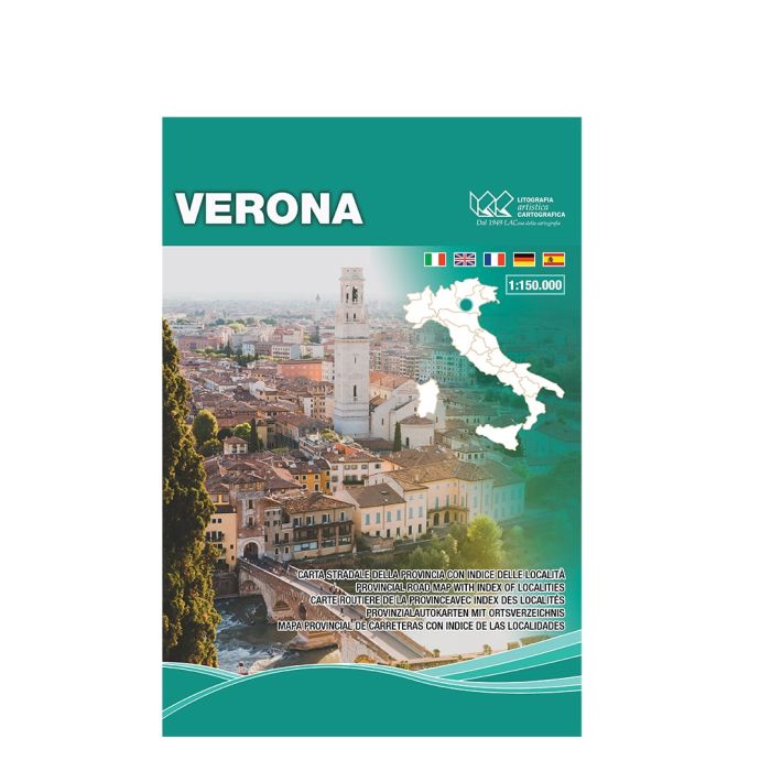 Verona Province, Italy 1:150,000 LAC Road Map | Stanfords