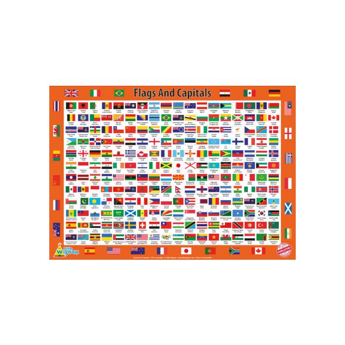 Flags and Capitals Poster | Stanfords