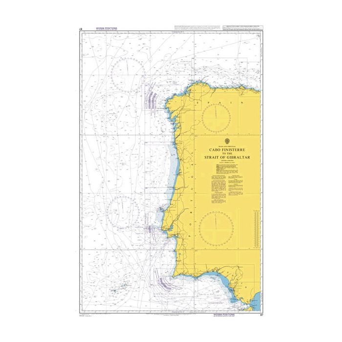 Admiralty Chart 87 - Cabo Finisterre to the Strait of Gibraltar | Stanfords