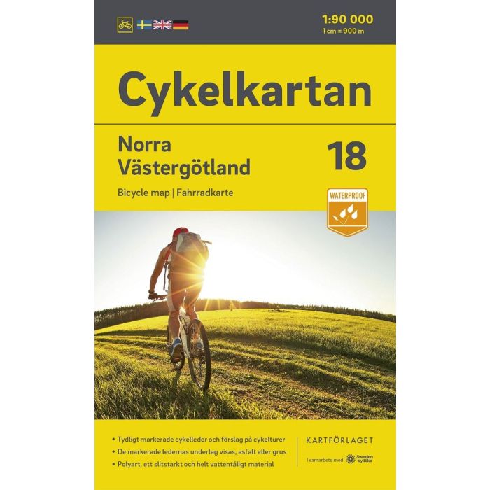 Vastergotland North Kartförlaget Cycling Map 18 | Stanfords