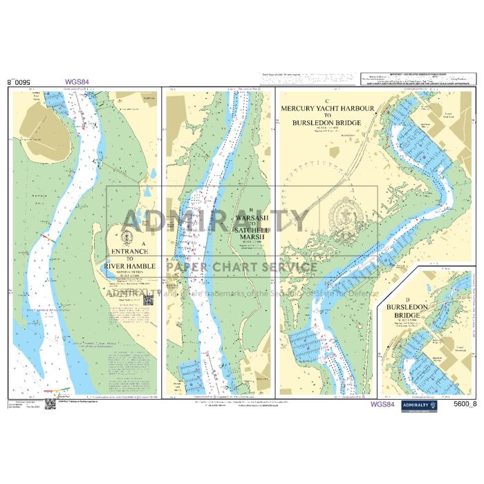Admiralty Chart SC5600_8 - Entrance to River Hamble - Warsash to ...