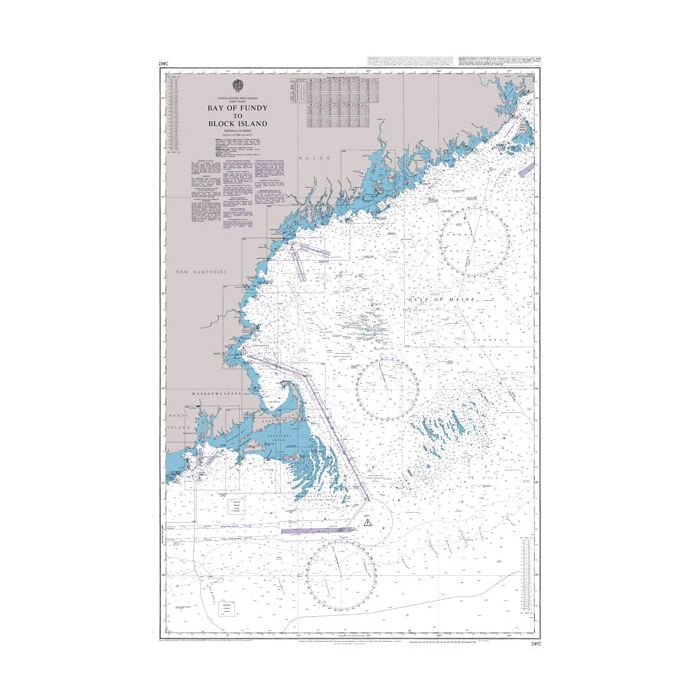 Admiralty Chart 2492 - Bay of Fundy to Block Island | Stanfords