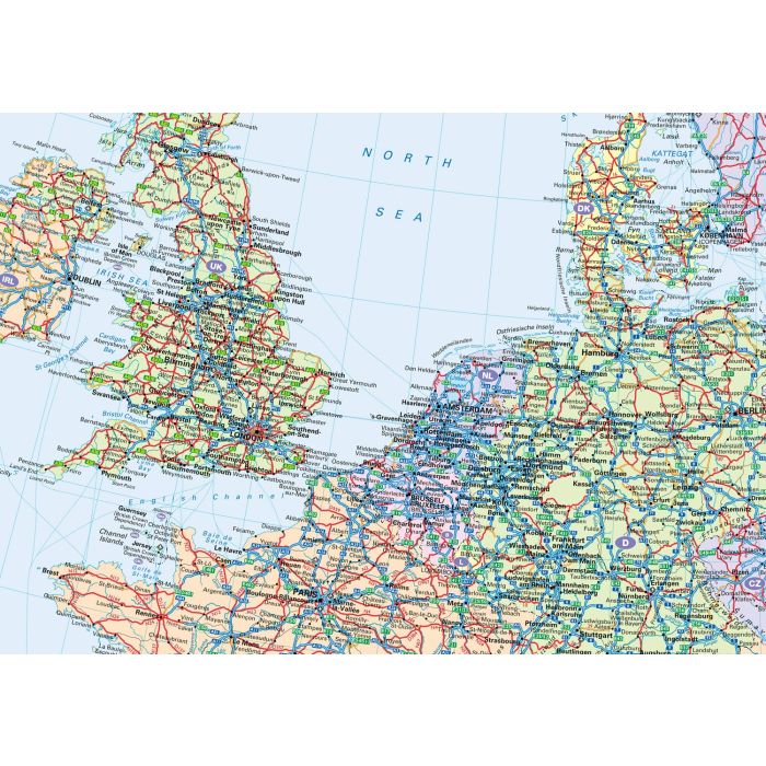 Road Map Of Western Europe