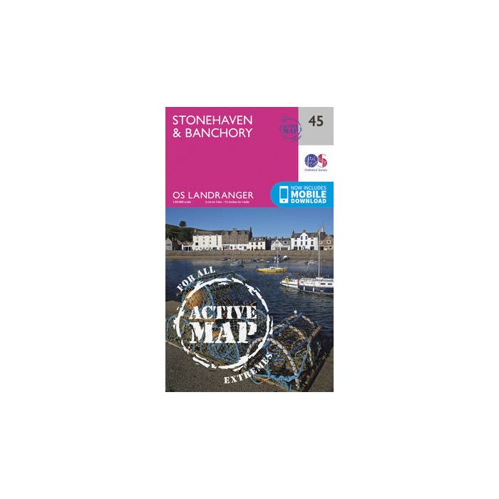 Stonehaven & Banchory OS Landranger Active Map 45 (waterproof) | Stanfords
