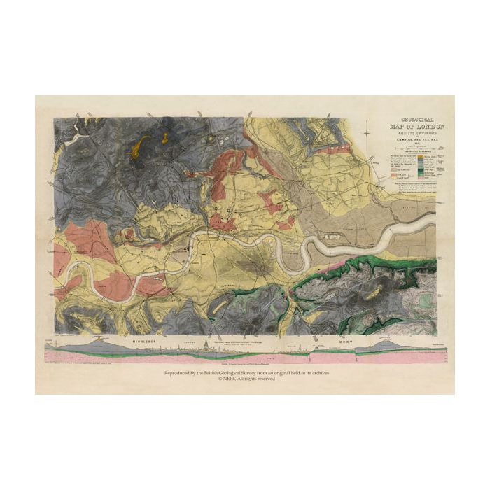 Mylne's Map of London 1871 (Geological) | Stanfords