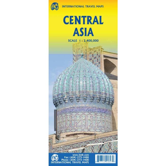 Central Asia 1:2,400,000 ITMB Travel Reference Map | Stanfords