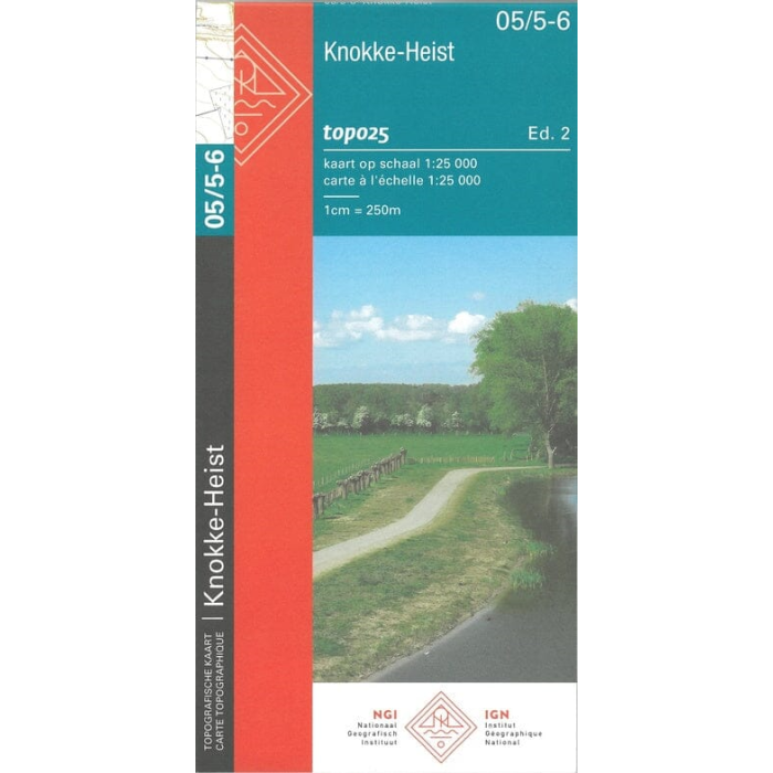 Knokke-Heist [05/5-6] • 1:25,000 Topographic Map • NGI/IGN Belgium ...