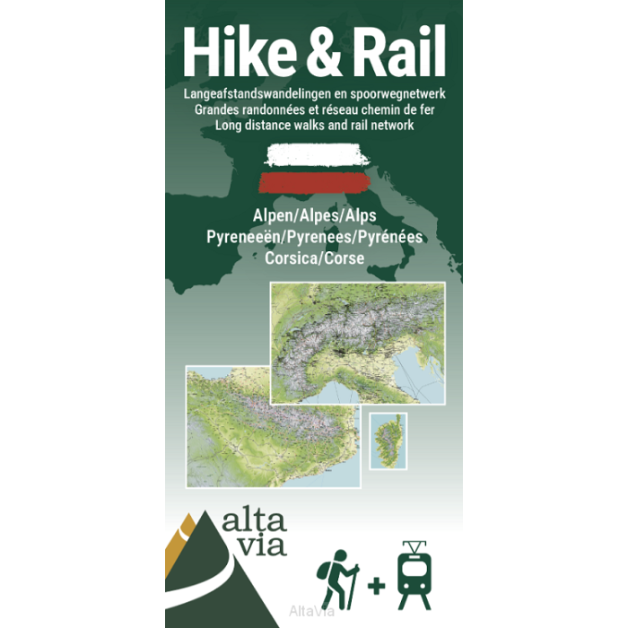 Alps - Pyrenees - Corsica | Alta Via Hike & Rail Map | Stanfords
