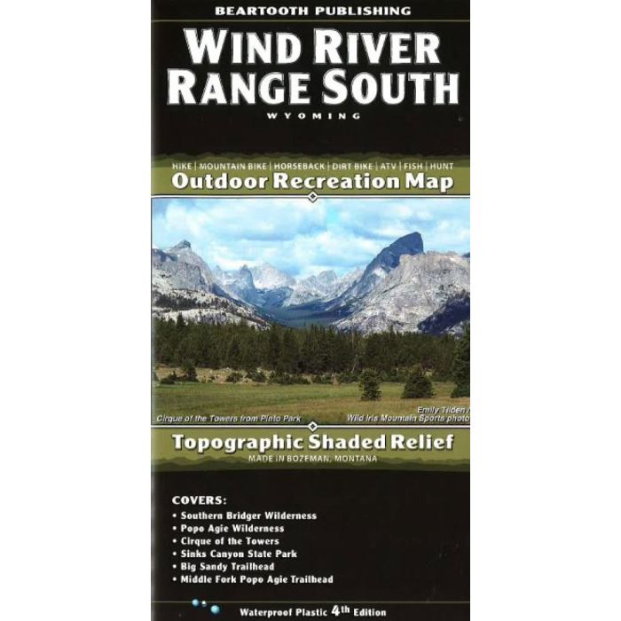 Wind River Range South Outdoor Recreation Map | Stanfords