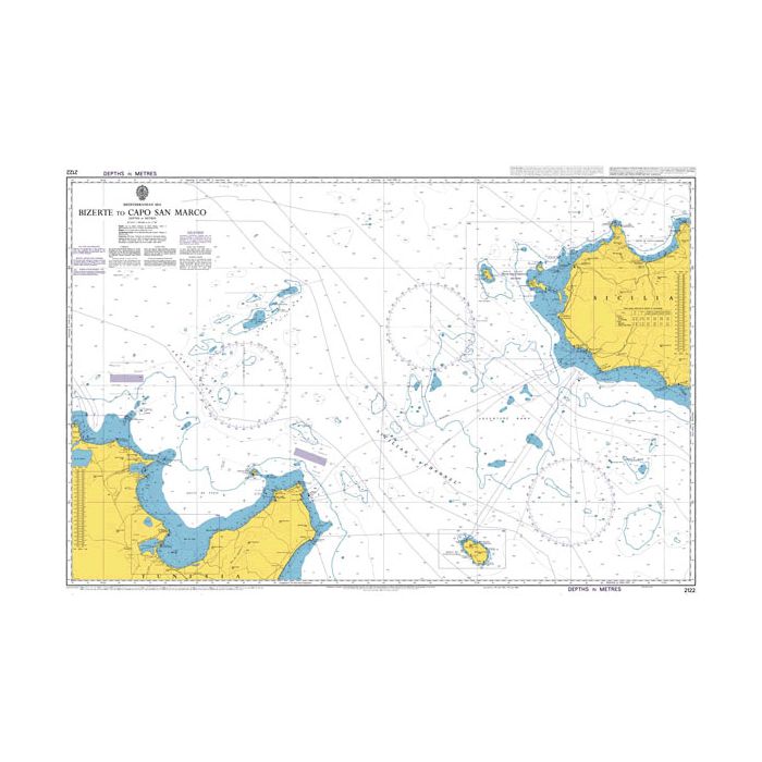 Admiralty Chart 2122 - Bizerte to Capo San Marco | Stanfords
