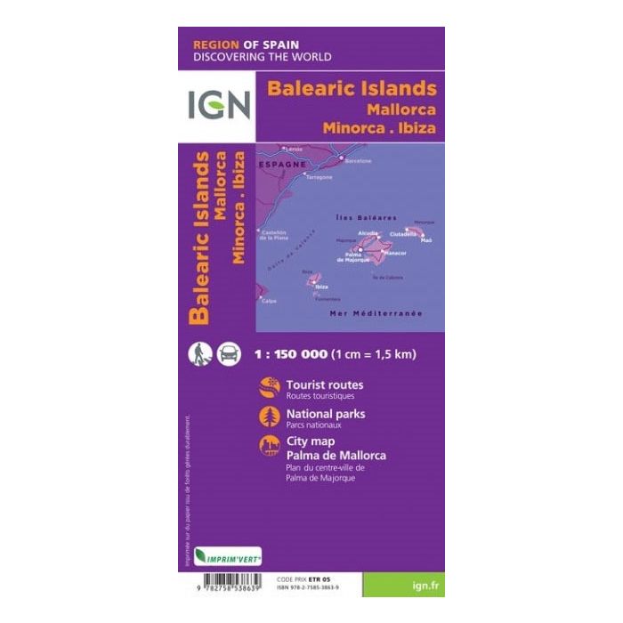 Balearic Islands IGN Map 86202 | Stanfords