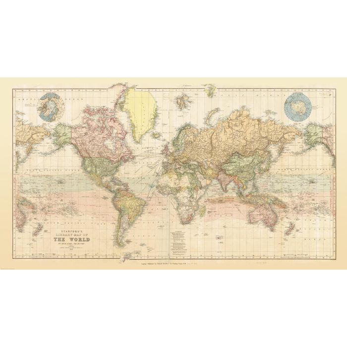 Stanford's Library Map of the World (1879) Map | Stanfords