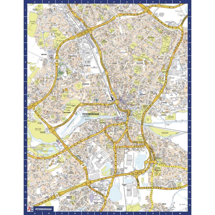 A-Z Peterborough Street Map | Stanfords