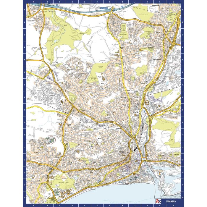 A-Z Swansea Street Map | Stanfords