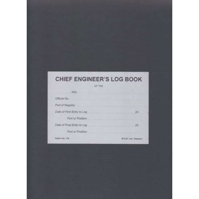 Chief Engineer S Log Book No 132 3 Months Stanfords