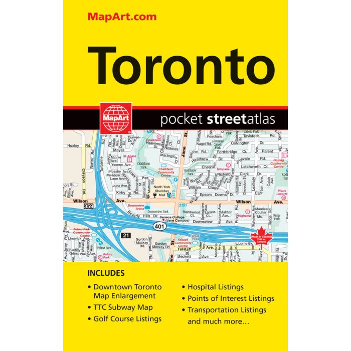 Toronto , Ontario | MapArt Canada Pocket Street Atlas | 1:25,000 ...
