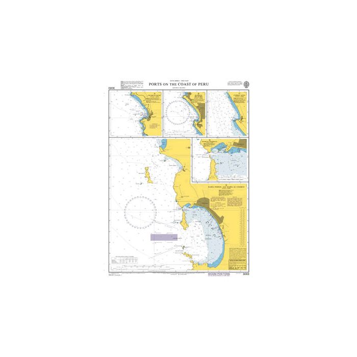 Admiralty Chart 3083 - Ports on the Coast of Peru | Stanfords