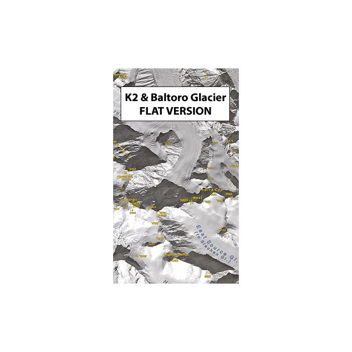 K2 and Baltoro Glacier Wall Map | Stanfords