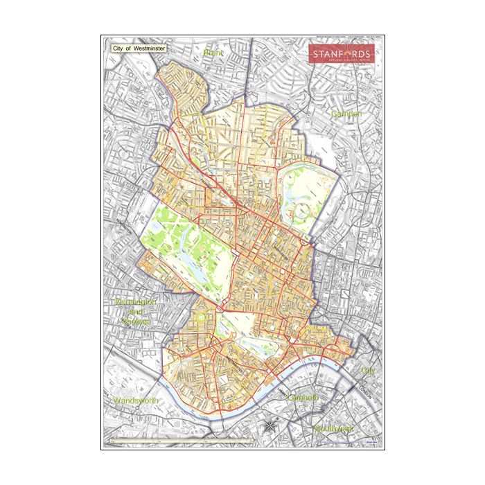 London: Westminster Borough Map - Stanfords Print on Demand | Stanfords