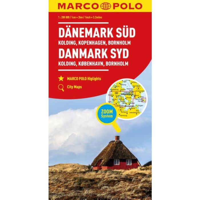 Denmark South - Kolding - Copenhagen - Bornholm 1:200,000 Marco Polo ...
