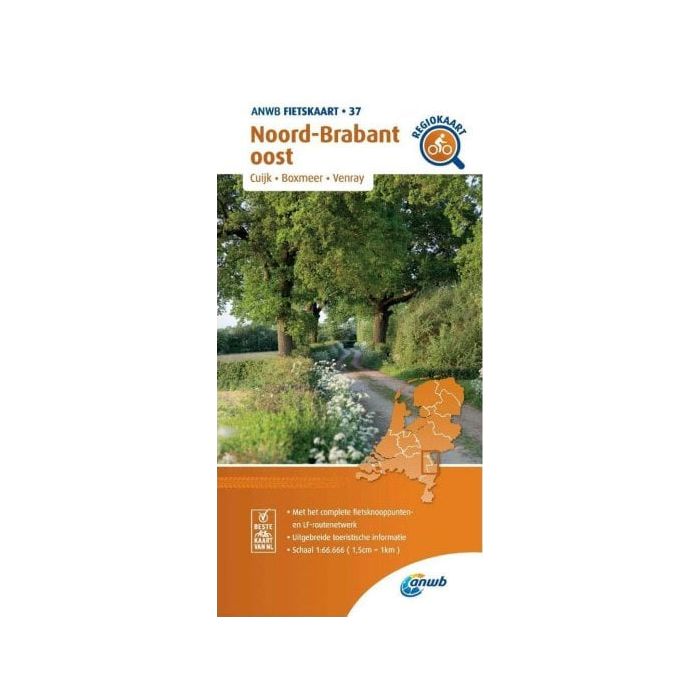 North-Brabant East - Cuijk - Boxmeer - Venray ANWB Cycling Map 37 ...