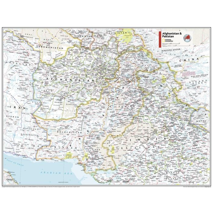 Afghanistan & Pakistan - Atlas of the World, 11th Edition | Stanfords