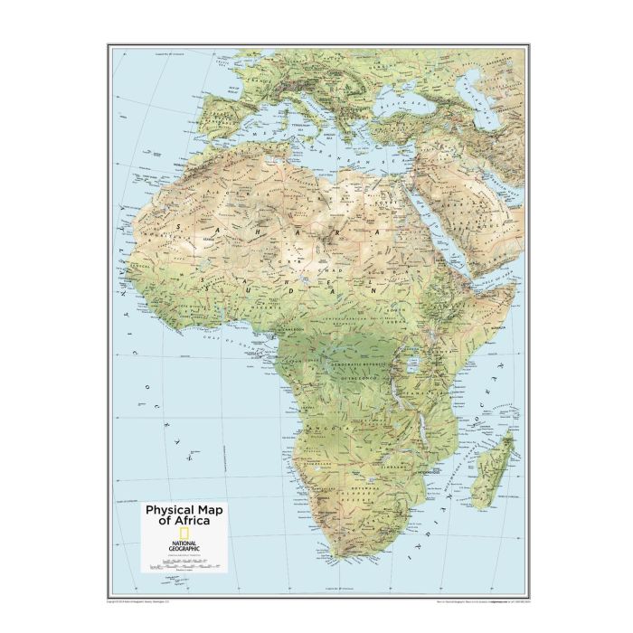 Africa Physical - Atlas of the World, 10th Edition | Stanfords