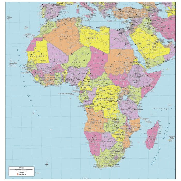 Africa Political Map | Stanfords