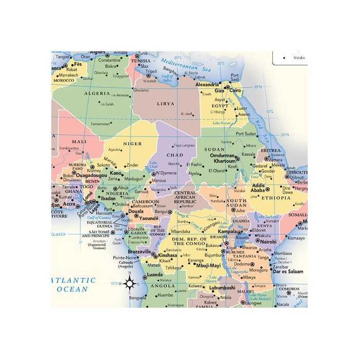 Continent Of Africa Map Africa Continent Printable Handouts With