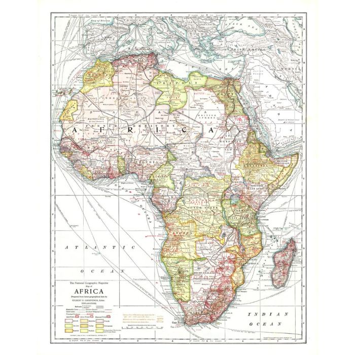 Africa - Published 1909 | Stanfords