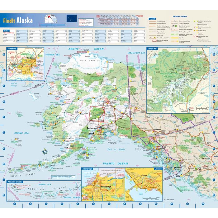 Alaska State Wall Map | Stanfords