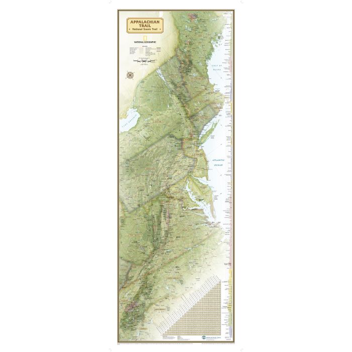 Appalachian Trail Wall Map | Stanfords