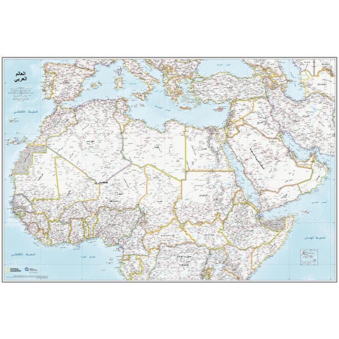 Arab World Map - in Arabic | Stanfords