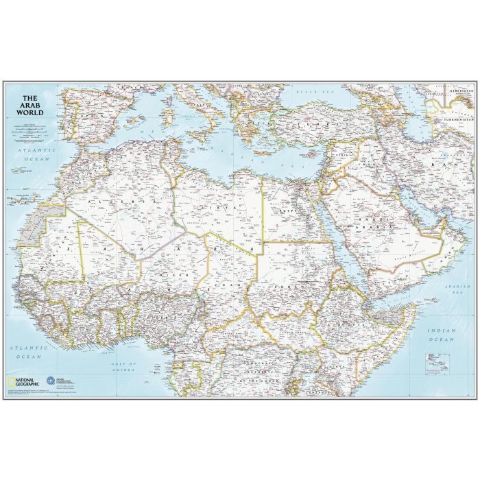 Arab World Map - in English | Stanfords