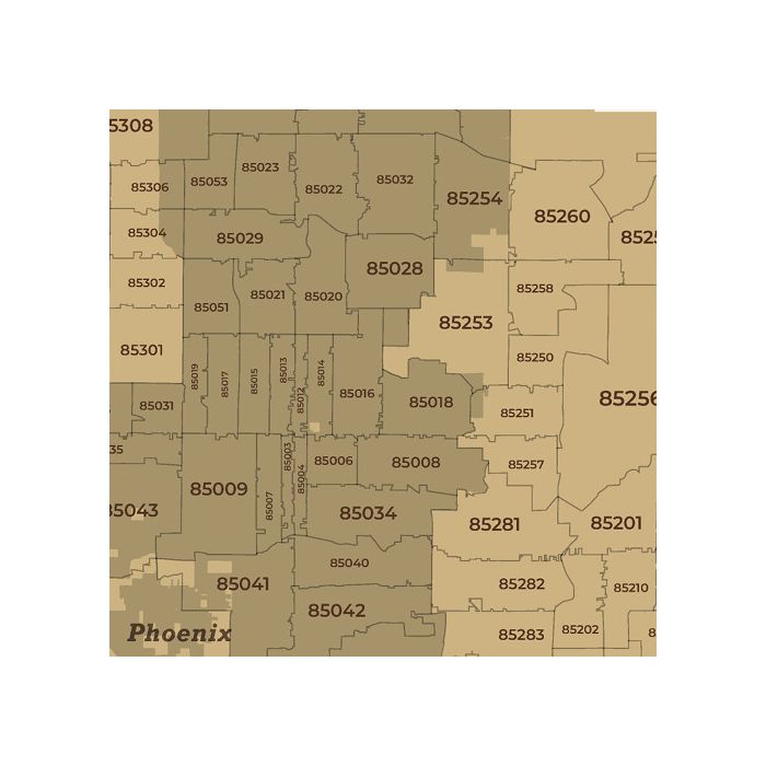 Arizona Area Code Map Chandler AZ Zip Code Map Phoenix AZ Real